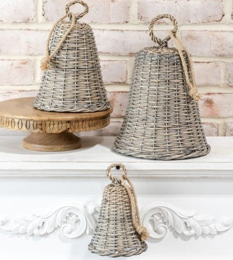 Medium Woven Willow Bell for Rustic and Farmhouse Décor – Kimco for the ...