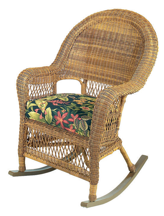 Wicker High Back Rocker - Antique – Kimco for the Home